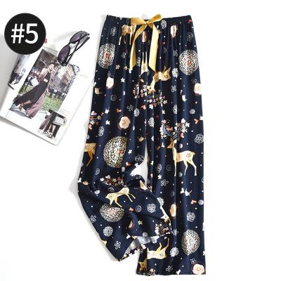 China new fashion multi-pattern design casual breathable women sleepwear trouser pajama for sale