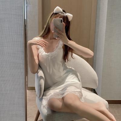 China Summer lingerie wholesale pajama shorts padded sexy lace nightdress for women for sale