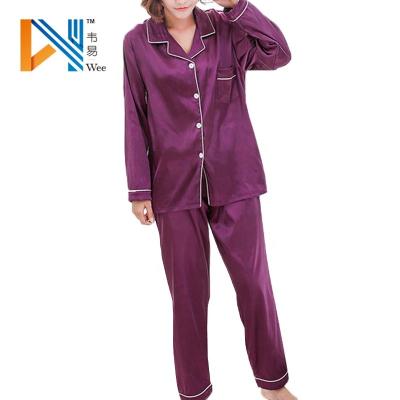 China Lady Comfort Homewear Casual Nightwear Set Long Sleeves Top And Long Pants 2 Piece Soft Women Sleepwear Pajama for sale