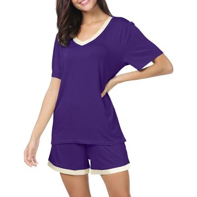 China Women's home wear women's underwear short sleeved shirt shorts cloth pajamas for women set for sale