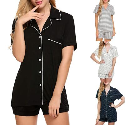 China Summer casual breathable big size silk sleepwear supplier short sleeve pajama set for sale