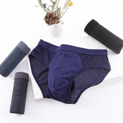China simple designbreathable mesh panty boxer mens underwear modal briefs with low waisted for sale