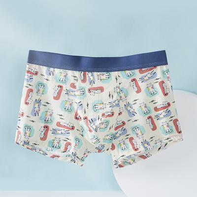 China Ultra-thin ice thread breathable and traceless men's boxer underwear personalized printed boxer shorts for sale
