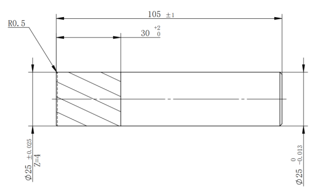 AMG Aluminum End Mill technical drawing