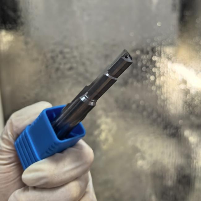 AMG Carbide Drill - close-up of cutting edge and flute design