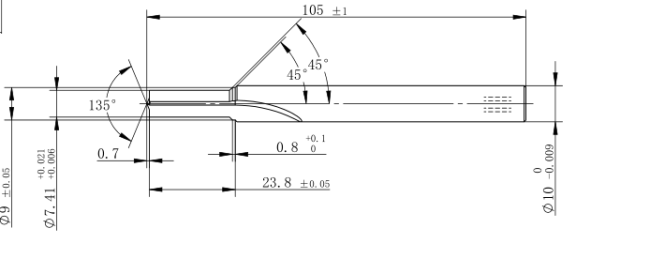 Technical diagram of AMG Straight Flute Drill dimensions