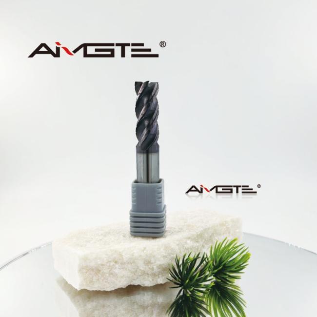 AMG Chip Breaker Flat End Mill in operation