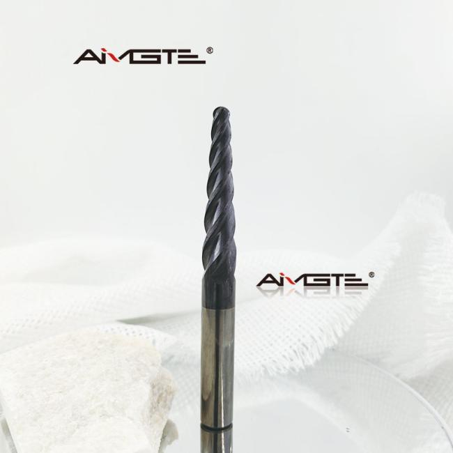 4 6 8mm Carbide Spiral Tapered Ball Nose End Mill close-up view