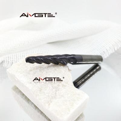 China 4 6 8mm Carbide Spiral Tapered Ball Nose End Mill Router Bit Woodworking CNC 3D Carving for sale