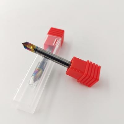 China Color Coated Chamfer Cutter Tool CNC 90 Degree Chamfer End Mill High Speed for sale