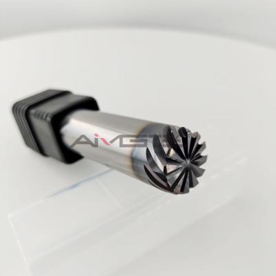 Cina Fresa in metallo duro personalizzata D20mm, 12 scanalature, raggio d'angolo, per stampi e matrici in vendita
