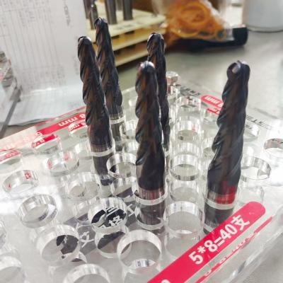 China Customized HF25 Carbide Taper End Mill Cutter 4 Degree For Deep Cavity Slope Cutting for sale