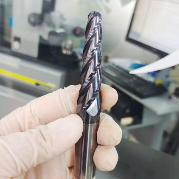 Quality Customized HF25 Carbide Taper End Mill Cutter 4 Degree For Deep Cavity Slope for sale