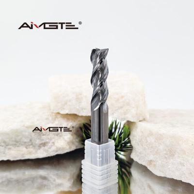 China Customized Smooth Chip Evacuation Low Helix Flat End Mill for Aluminum for sale