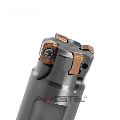 China EXN02R Double Side Hardening Fast Feed Locking Teeth Milling Head LNMU0202 Blade Carbide Material Fast Feed Milling Rod for sale