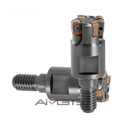 China EXN02R Double Side Hardening Fast Feed Locking Teeth Milling Head LNMU0202 Blade Carbide Material Fast Feed Milling Rod for sale