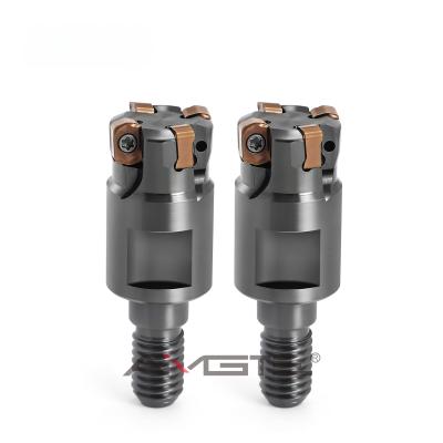 China EXN02R Double Side Hardening Fast Feed Locking Teeth Milling Head LNMU0202 Blade Carbide Material Fast Feed Milling Rod for sale