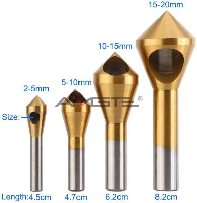 China HSS Slanting Hole Countersink Drill Bit Deburring with Rounded Oblique Hole and Inner Hole for sale