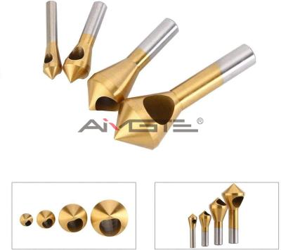China HSS Slanting Hole Countersink Drill Bit Deburring with Rounded Oblique Hole and Inner Hole for sale