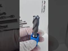 Custom Size 4 Flute Carbide End Mill Bits For 62HRC Hardened Steel Machining
