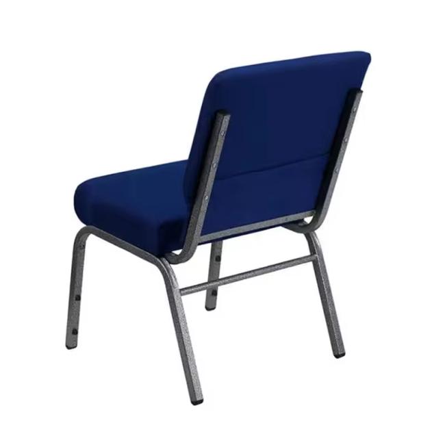 Multiple church chairs arranged in a row showing uniformity