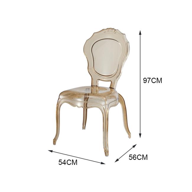 Elegant plastic resin dining chair