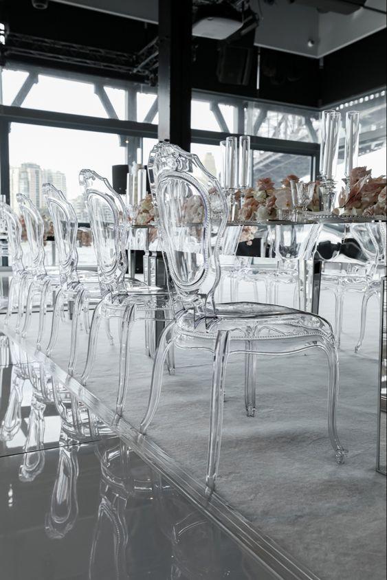 Stackable acrylic event chair