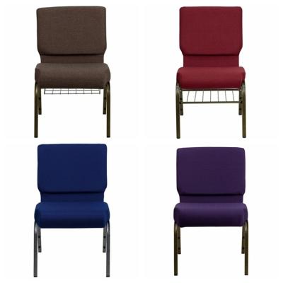 China Customized Cushioned Church Chairs Iron Frame Comfortable Church Chairs for sale