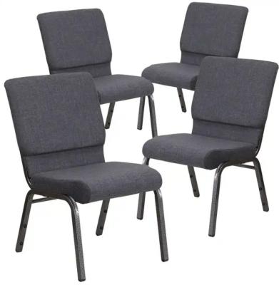 China Stackable Padded Church Chairs Grey Auditorium Seating Chairs For School for sale