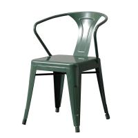 China Adjustable Metal Frame Armchair Customized Metal Stacking Dining Chairs for sale