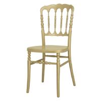 China Customized Gold Stackable Banquet Chairs Golden Reception Hall Chairs for sale