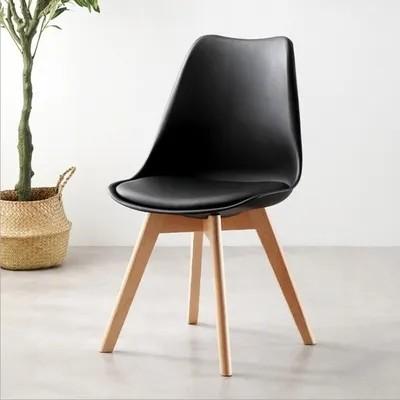 China OEM Zwarte eetstoelen Plastic Mid Century Gemaakte Plastic Stoel Op maat Te koop
