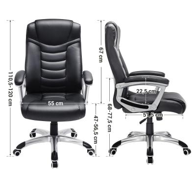 Cina Poltrona girante ergonomica in cuoio in vendita