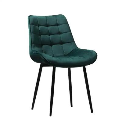 Bedroom Upholstered Green Dining Chairs Velvet Fabric Home Furniture