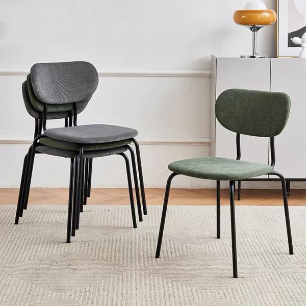 Quality Stacking Velvet Or Leather Dining Chair With Metal Legs Adjustable for sale