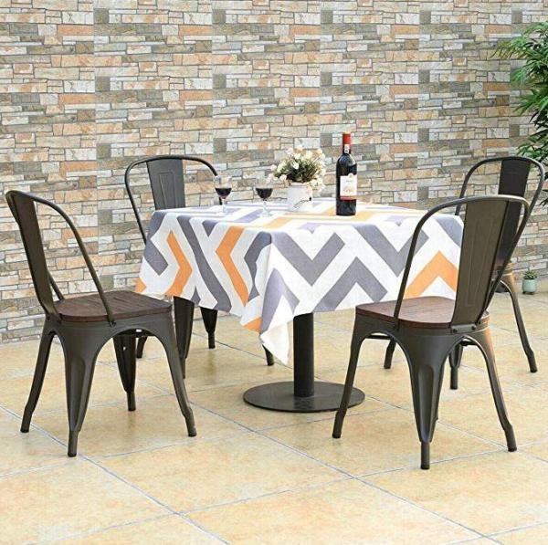 Cafe Tolix Style Dining Chairs Tolix Side Chair Stackable Metal Dining Chair