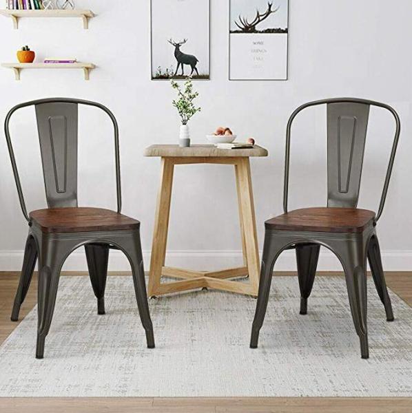 Cafe Tolix Style Dining Chairs Tolix Side Chair Stackable Metal Dining Chair