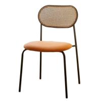 China Stackable Rattan Back Dining Chairs Home Cane Dining Room Chairs for sale