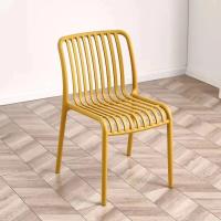 China Outside Wrought Iron Dining Chairs Red Stackable Plastic Dining Chairs for sale