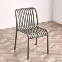 China Outside Wrought Iron Dining Chairs Red Stackable Plastic Dining Chairs for sale