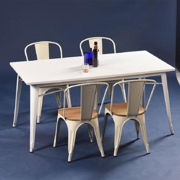 Quality Red Blue Stackable Metal Outdoor Dining Chairs Antique Iron for sale