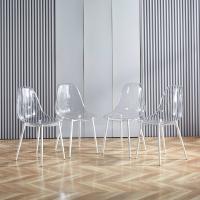 Quality Bedroom Clear Lucite Dining Chairs Comedores Transparent Dining Room Chairs for sale