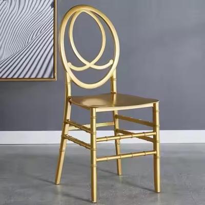 China Sponge Cushion Gold White Stackable Hall Chairs Chiavari For Hotel Banquet for sale