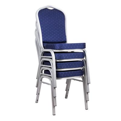 China Hotel Banquet Furniture Upholstered Blue Event Party Chairs With Optional Fabric Back And Seat for sale