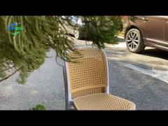 Stapelbare rotan eetkamer Plastic stoelen Plastic buiten eetstoelen Voor banketten