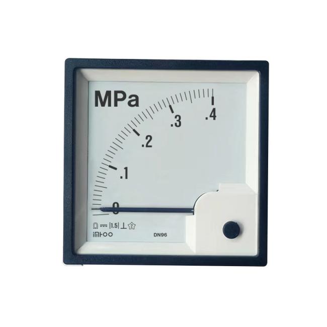 DN96 Analog Panel Meter front view showing pressure scale 0-0.4 MPa