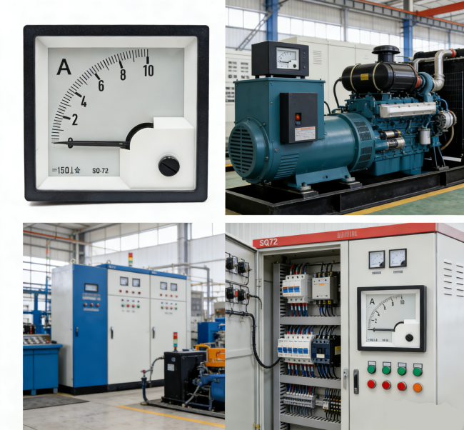 SQ72 Ampere Meter installation in industrial control panel