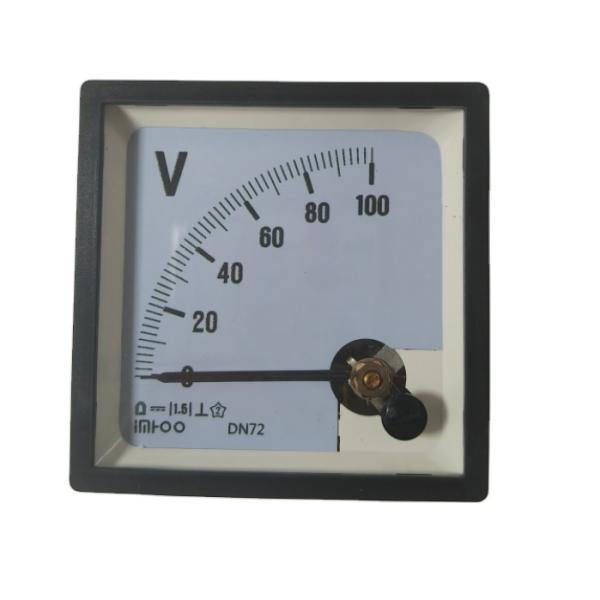 Quality AC DC Ampere Meter 100V Voltmeter Marine Meter Distribution Meter 72 Type Pointer for sale