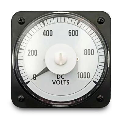 China Switchboard Panel Analog Voltage Meter DC Voltmeter Panel Mount 1000V 110 X 110mm for sale