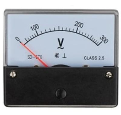 China Bakelite Material 60.7 X 71mm Analog Panel DC Voltmeter For DC Voltage Measurement for sale